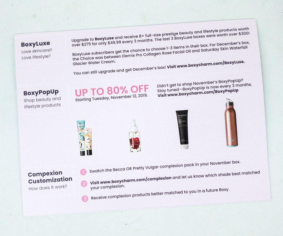 BOXYCHARM Premium November 2019 Review + Coupon - Hello Subscription