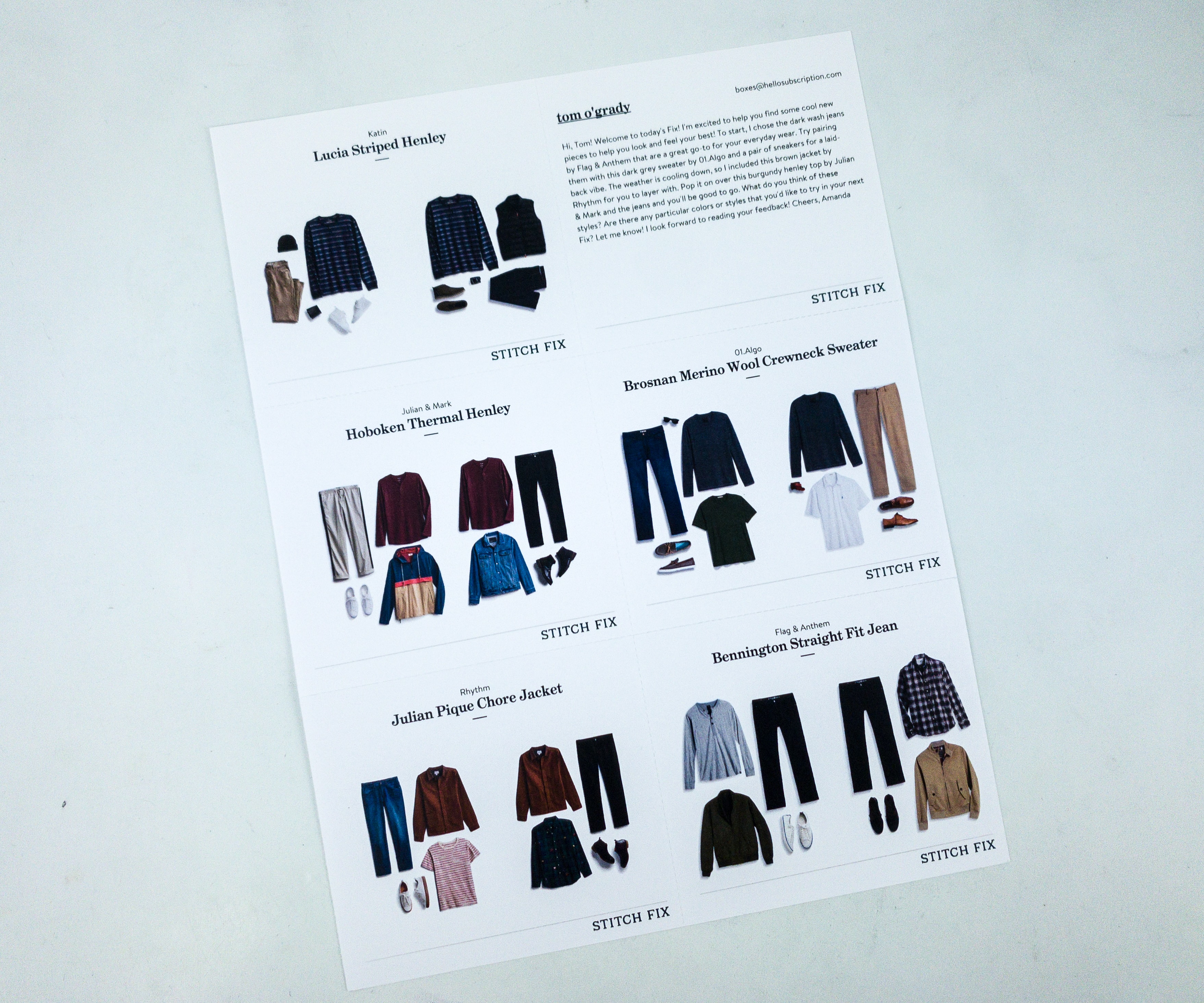 Stitch Fix Men December 2019 Review - hello subscription