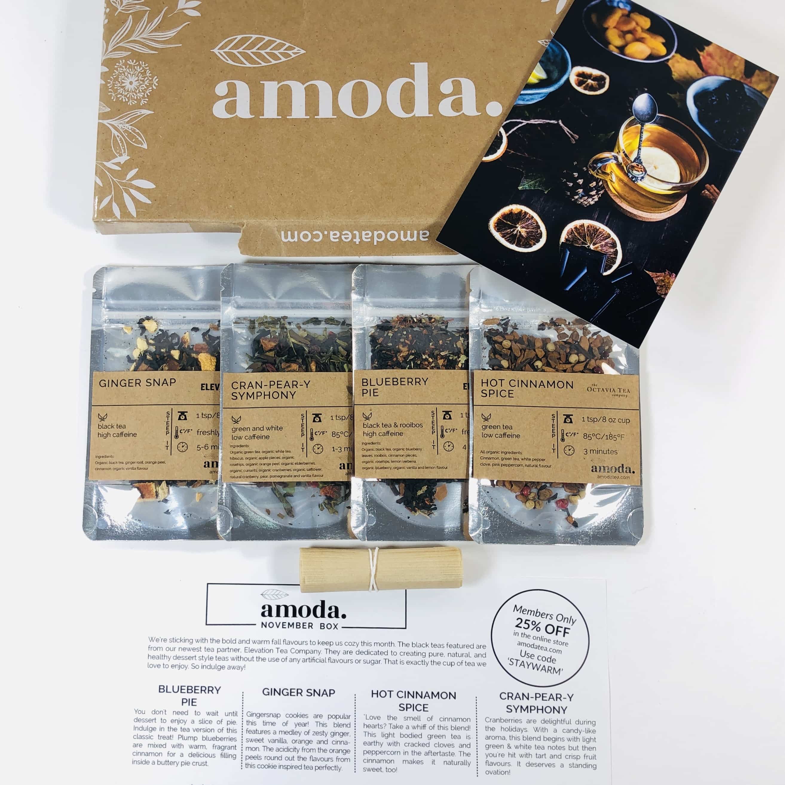 Amoda Tea November 2019 Subscription Box Review + Coupon! - Hello ...