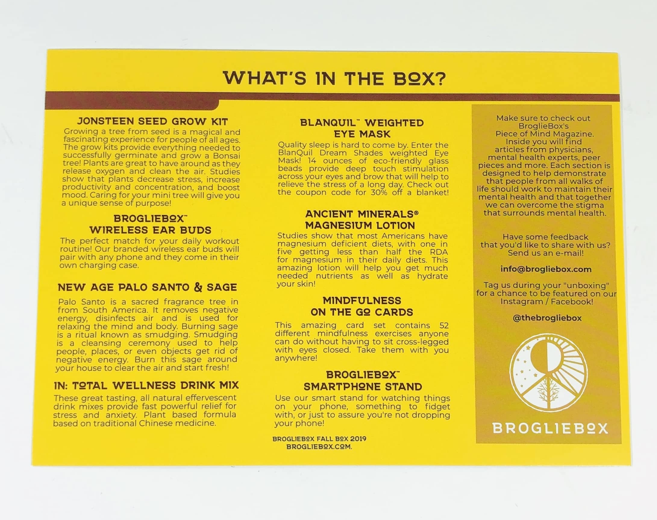 BroglieBox Fall 2019 Subscription Box Review - Hello Subscription