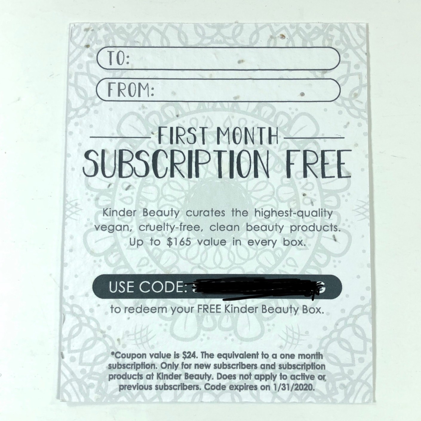 Kinder Beauty Box December 2019 Review + Coupon! - Hello Subscription