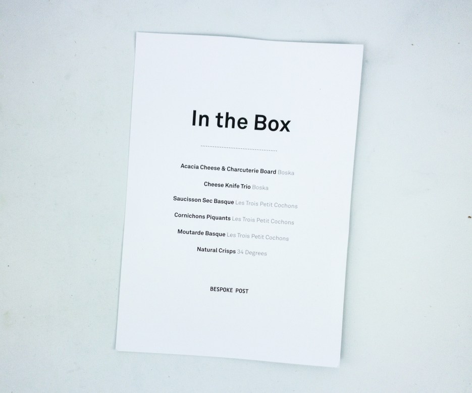 Bespoke Post ANTIPASTI Box Review & Coupon - December 2019 - Hello ...