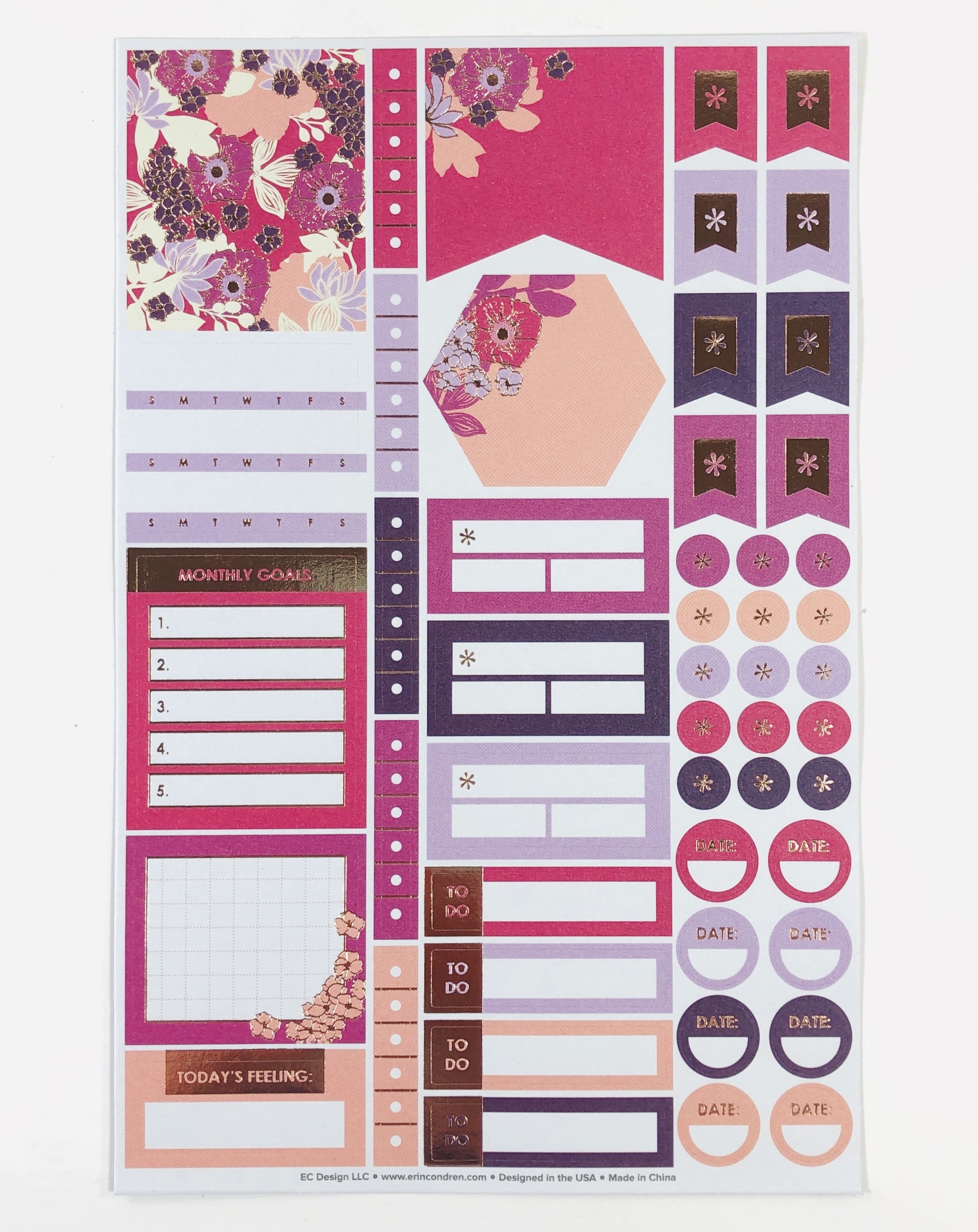 Erin Condren Sticker Club Winter 2019 Subscription Box Review - hello ...