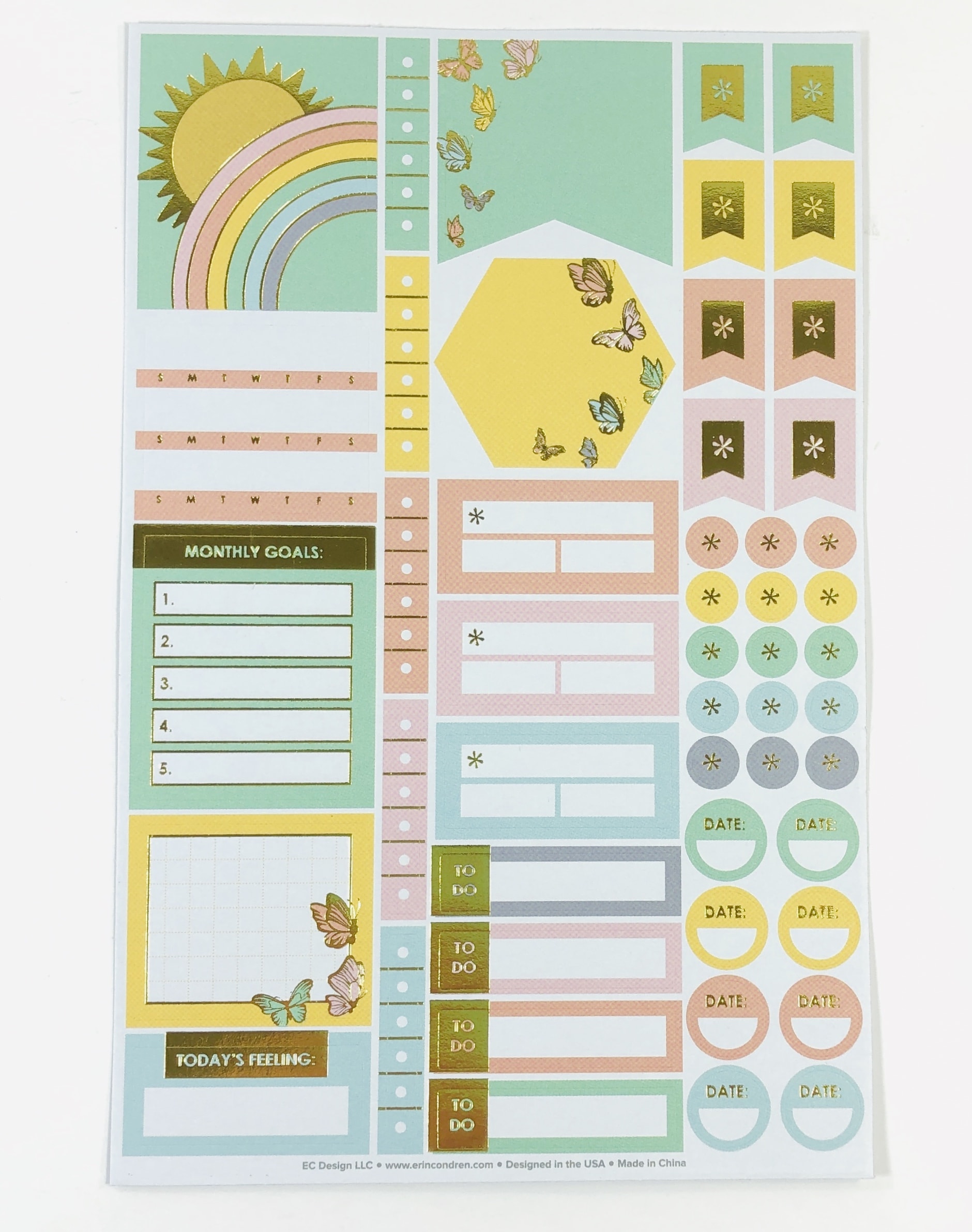 Erin Condren Sticker Club Winter 2019 Subscription Box Review - hello ...