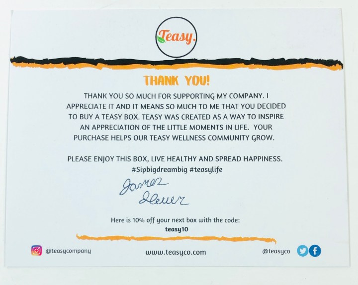 Teasy December 2019 Subscription Box Review + Coupon - Hello Subscription