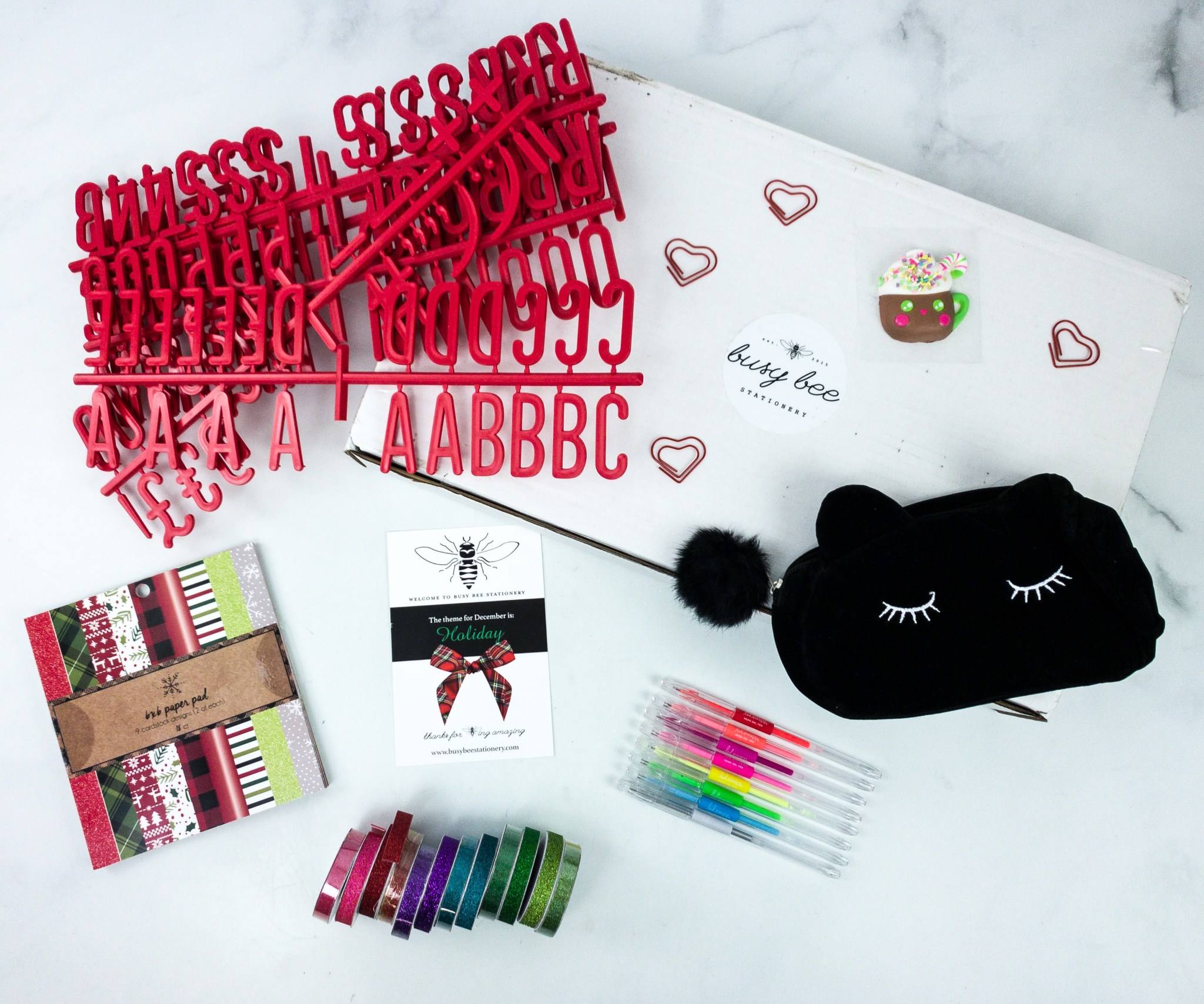 Busy Bee Stationery December 2019 Subscription Box Review - Hello ...