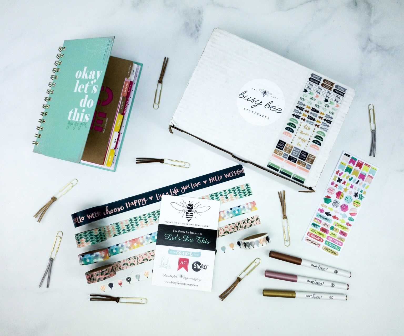 Busy Bee Stationery January 2020 Subscription Box Review - Hello ...