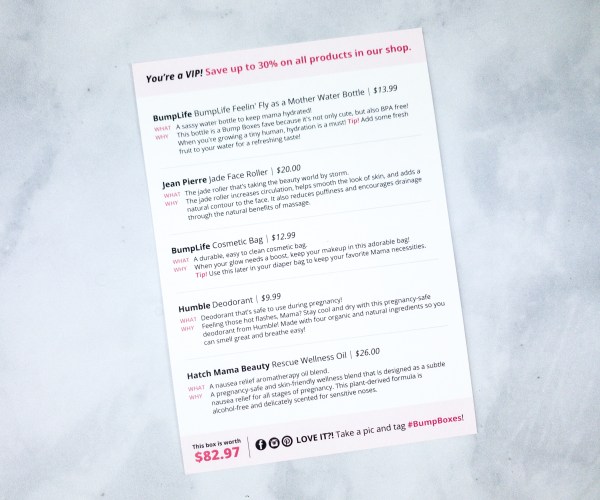 Bump Boxes January 2020 Subscription Box Review + Coupon - Hello ...