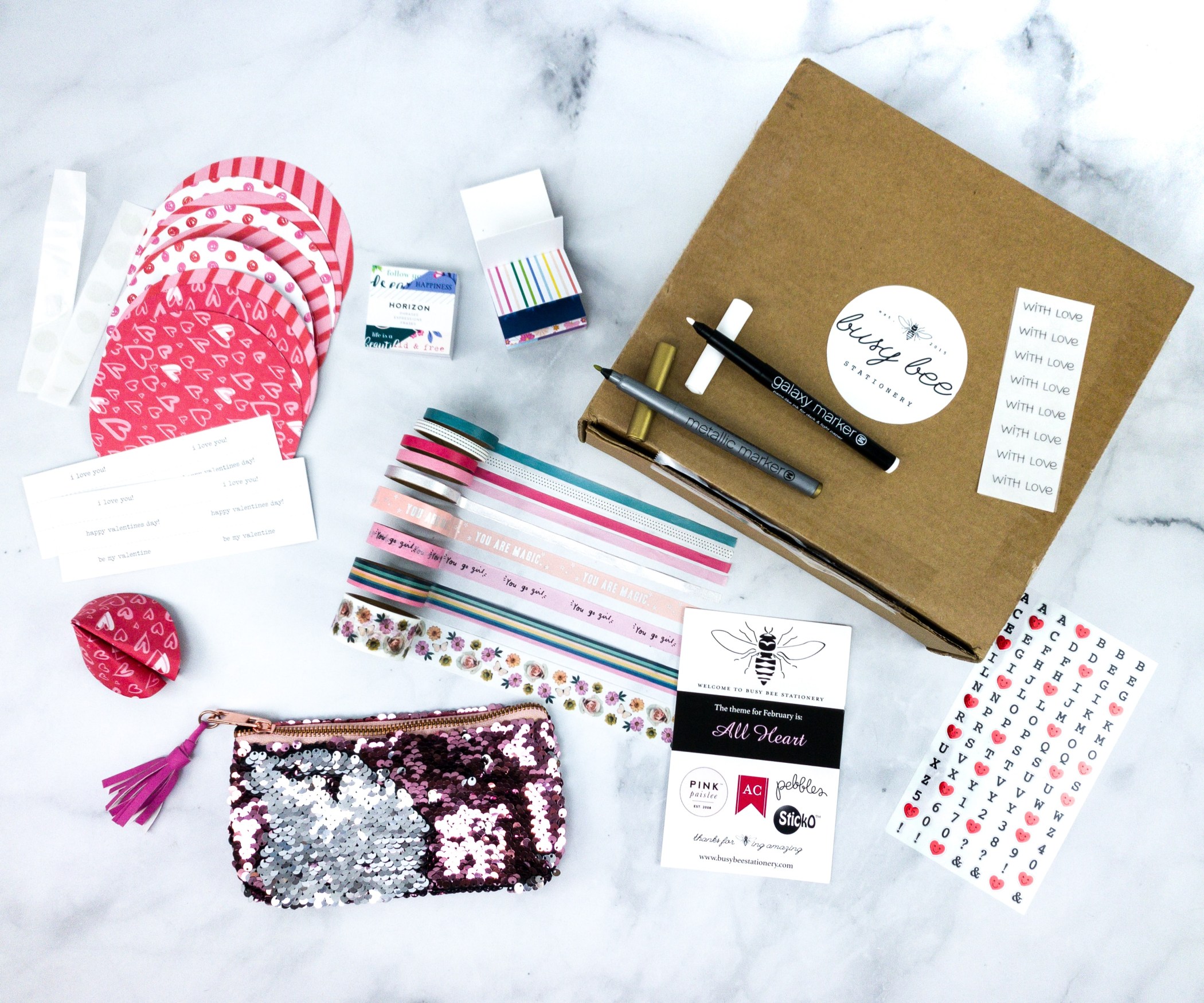 Busy Bee Stationery February 2020 Subscription Box Review - Hello ...