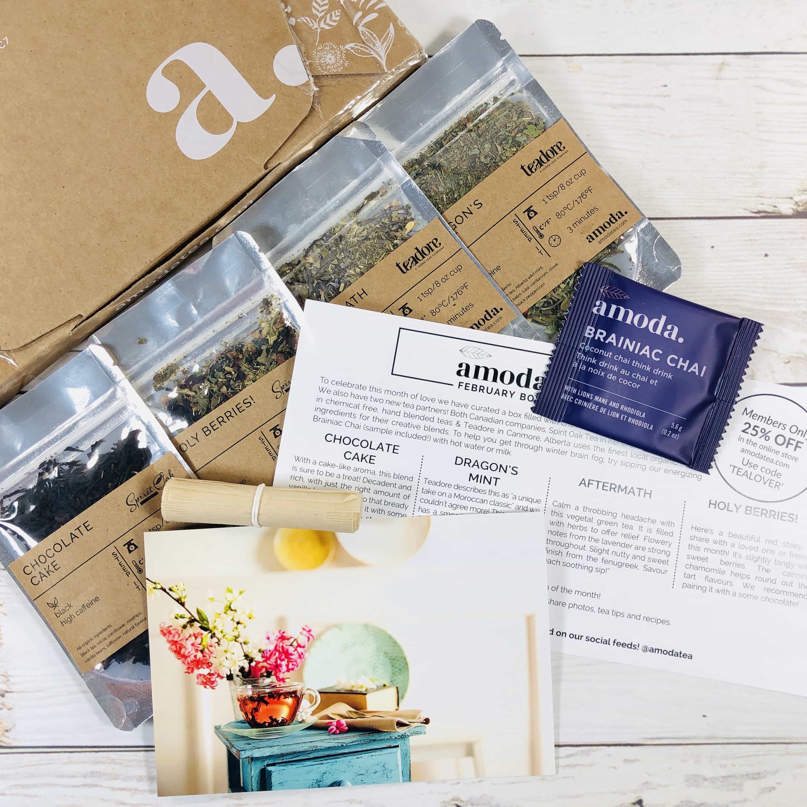 Amoda Tea February 2020 Subscription Box Review + Coupon! - Hello ...