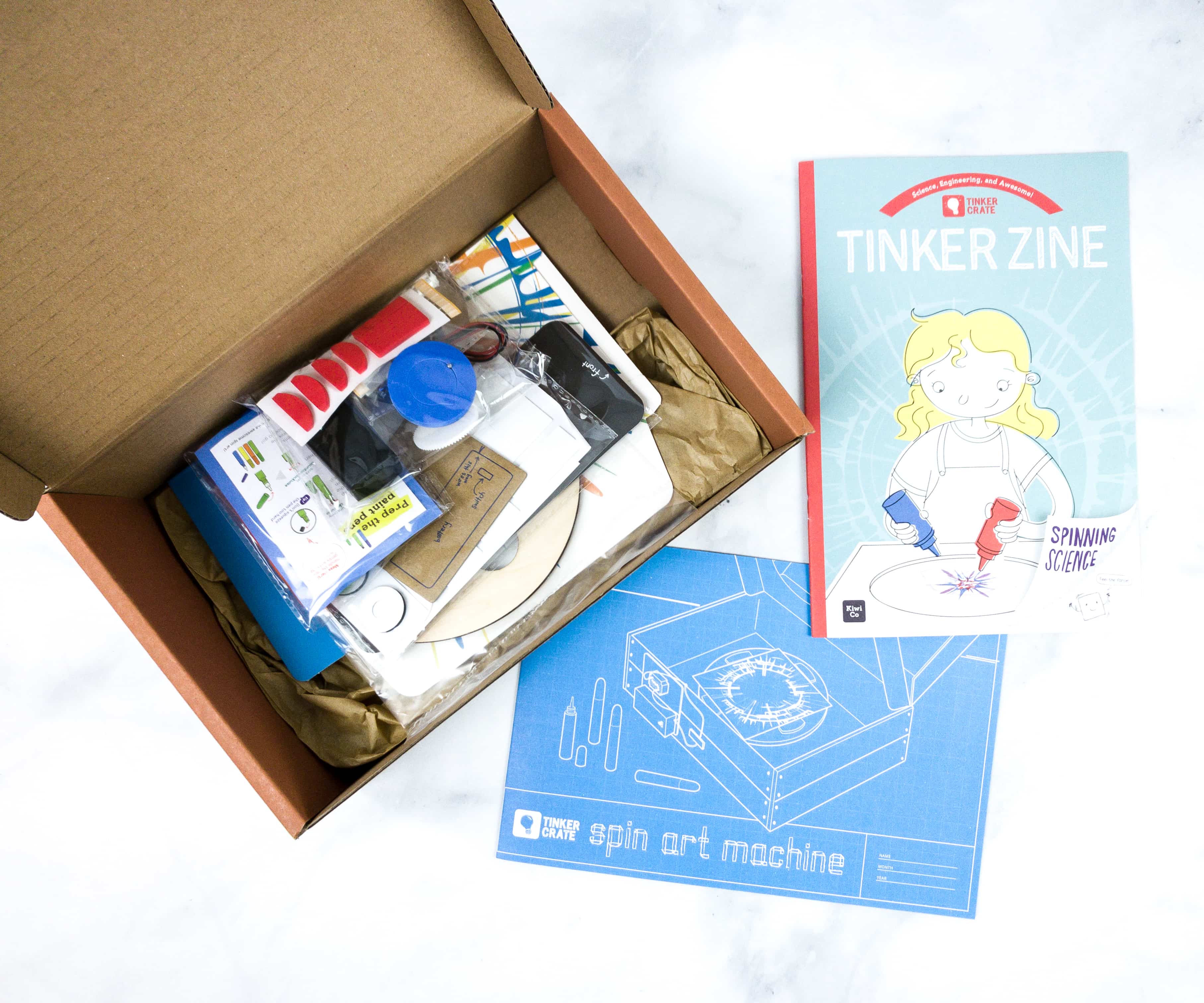 KiwiCo Tinker Crate Review & Coupon - SPIN ART MACHINE - Hello Subscription