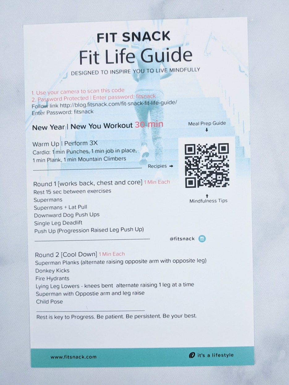 FitSnack February 2020 Subscription Box Review - Hello Subscription