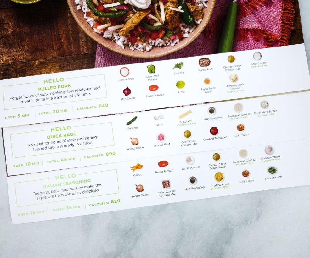 Hello Fresh Subscription Box Review – Classic Plan - hello subscription