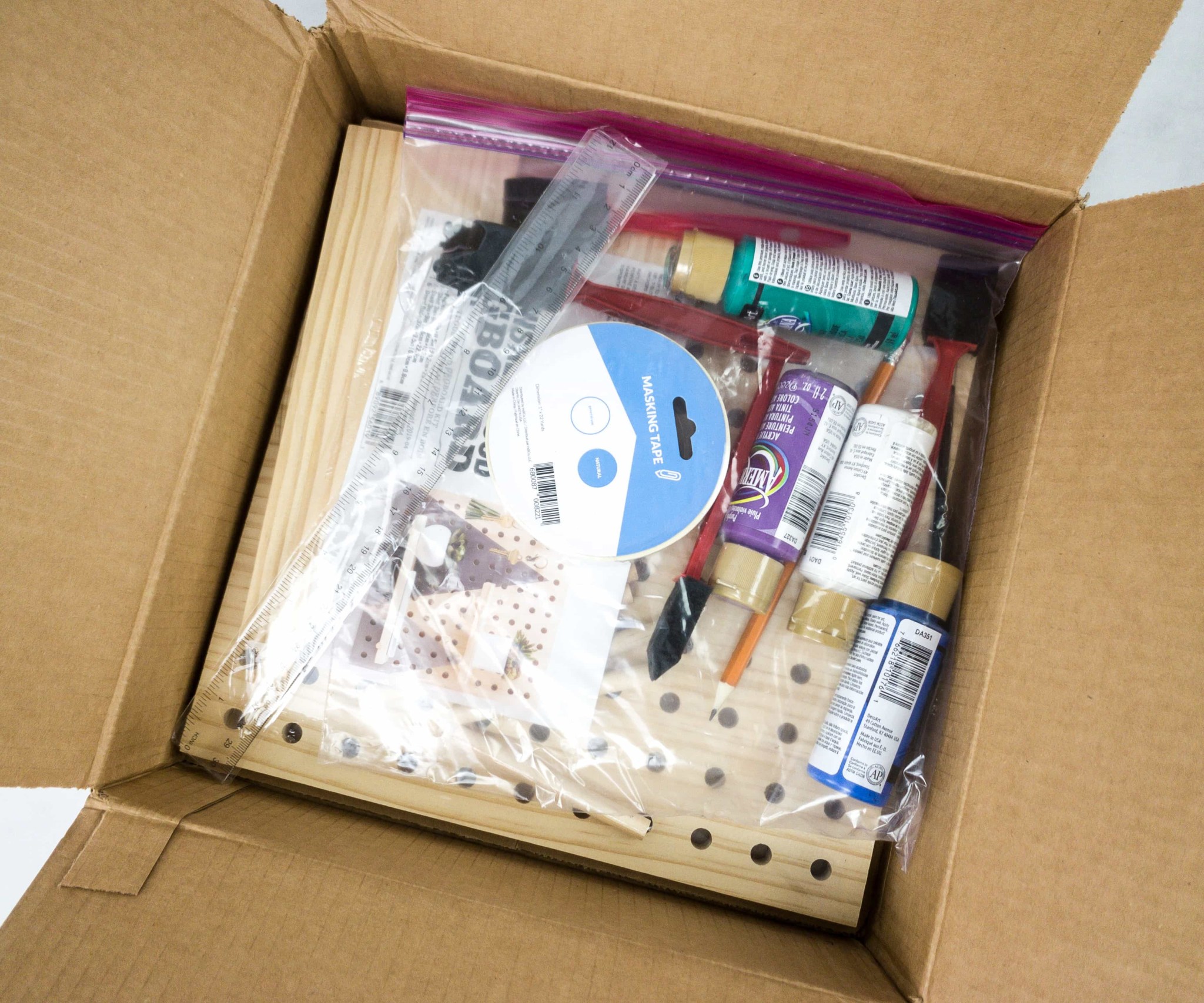 Adults & Crafts Subscription Box Review + Coupon - PEGBOARD KIT - Hello ...