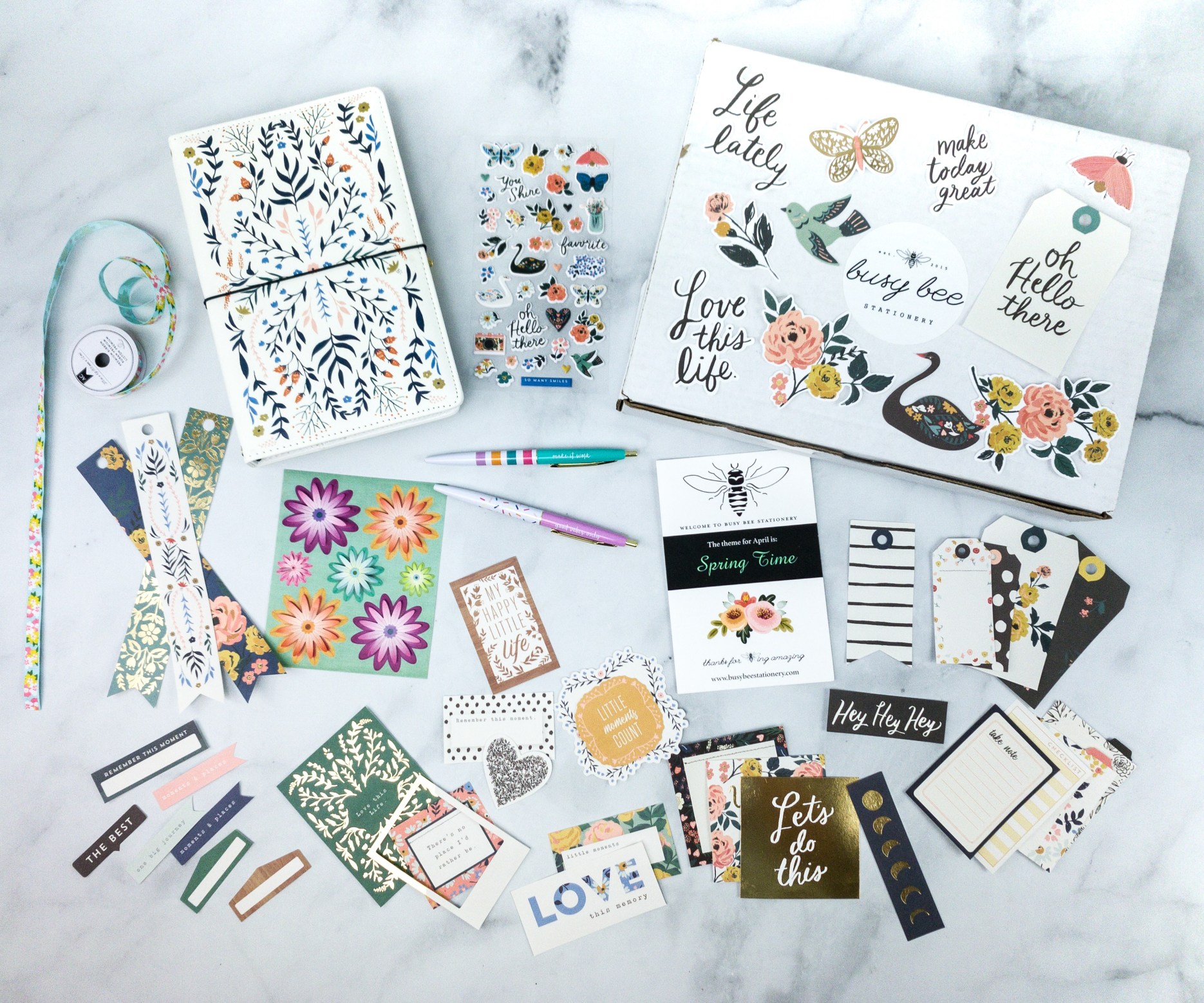 Busy Bee Stationery April 2020 Subscription Box Review - Hello Subscription