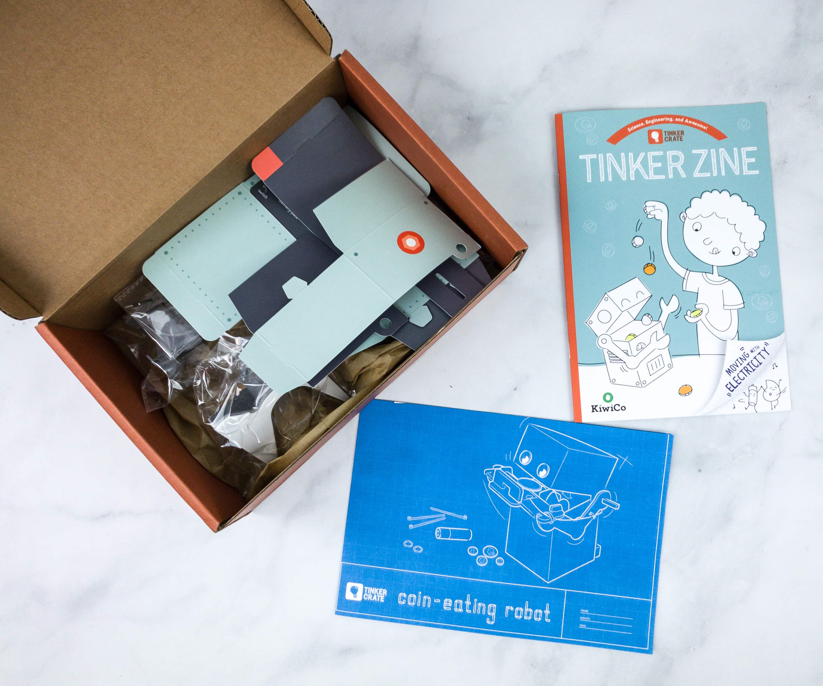 KiwiCo Tinker Crate Review & Coupon - COIN-EATING ROBOT - Hello ...