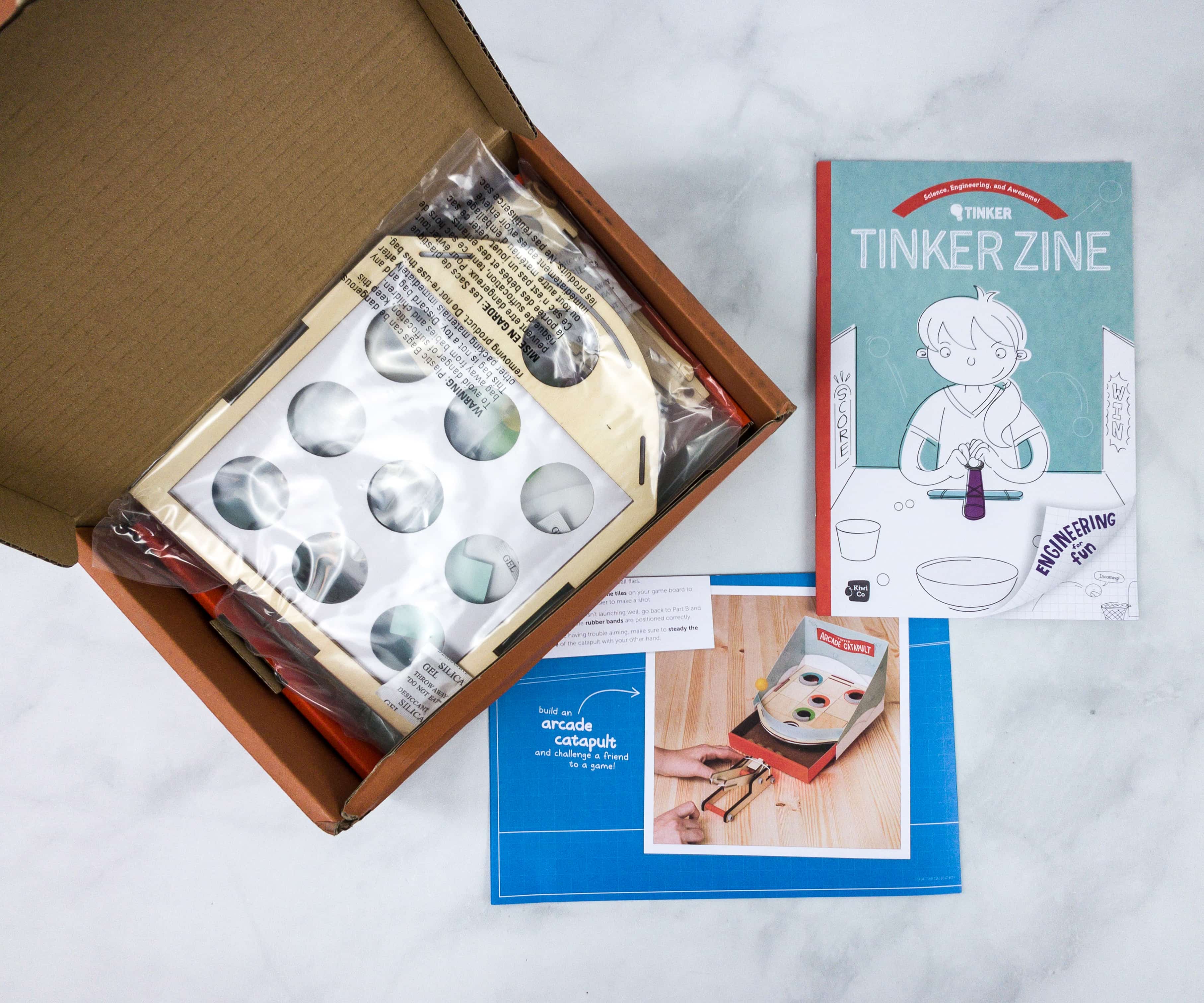 KiwiCo Tinker Crate Review & Coupon - ARCADE CATAPULT - Hello Subscription
