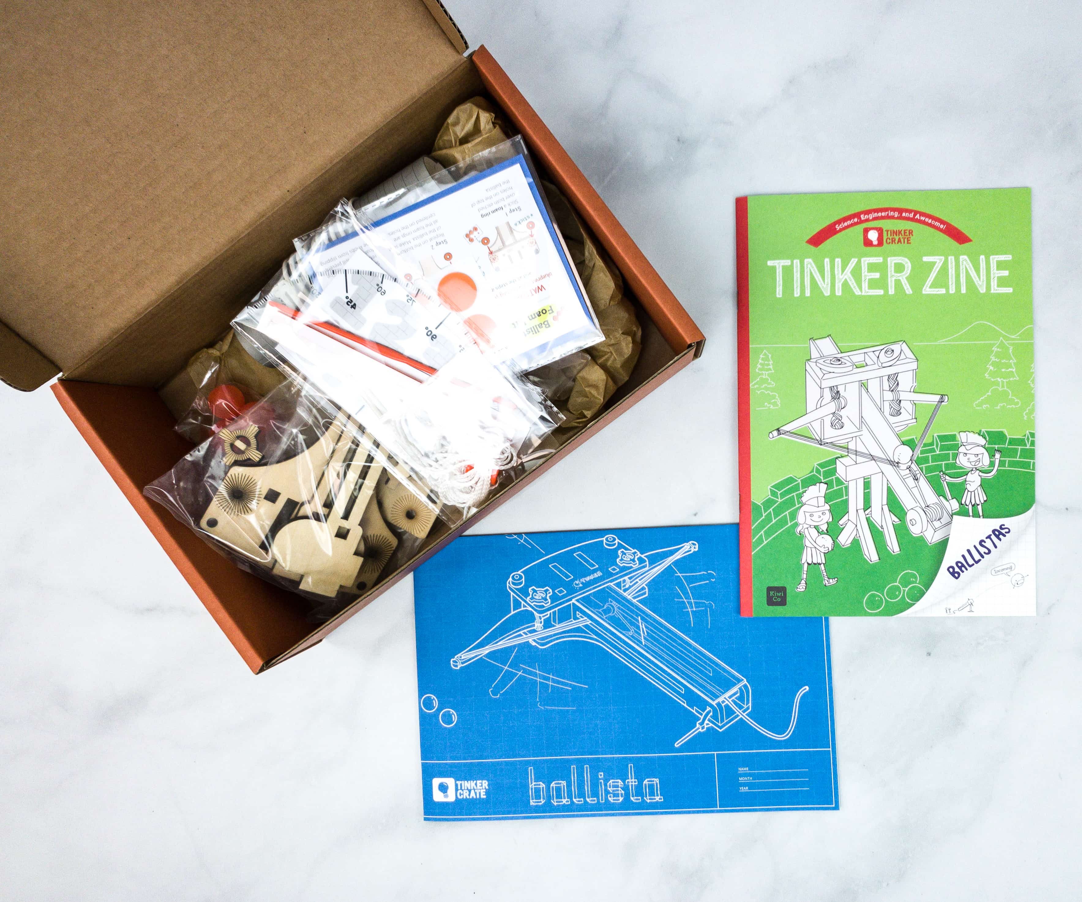 KiwiCo Tinker Crate Review & Coupon - BALLISTA - Hello Subscription