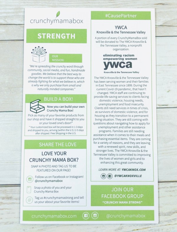 Crunchy Mama May 2020 Subscription Box Review - Hello Subscription