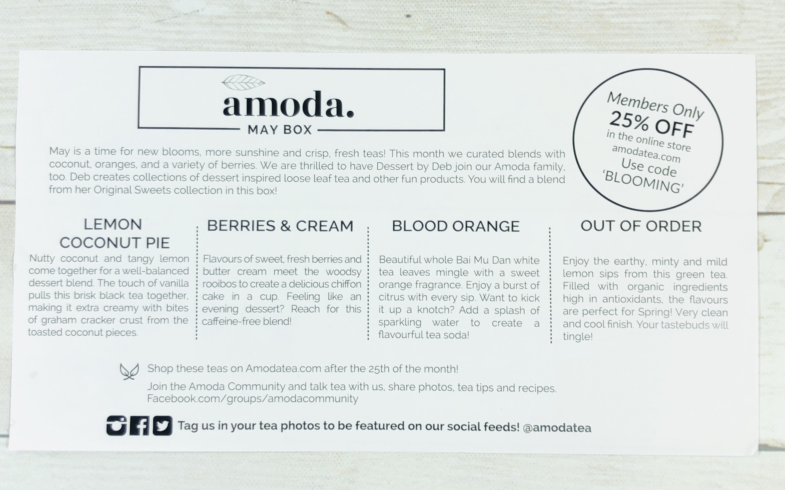 Amoda Tea May 2020 Subscription Box Review + Coupon! - Hello Subscription