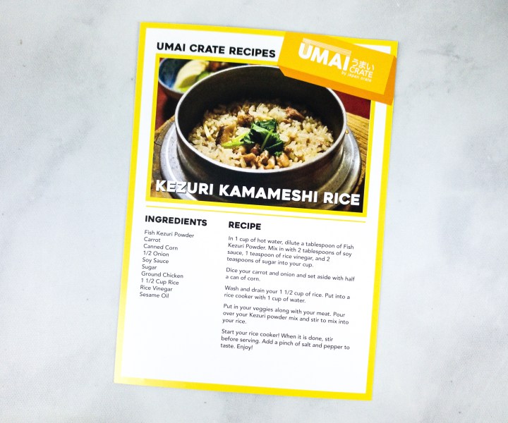 Umai Crate July 2020 Subscription Box Review + Coupon - Hello Subscription