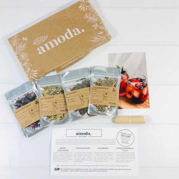 Amoda Tea July 2020 Subscription Box Review + Coupon! - Hello Subscription