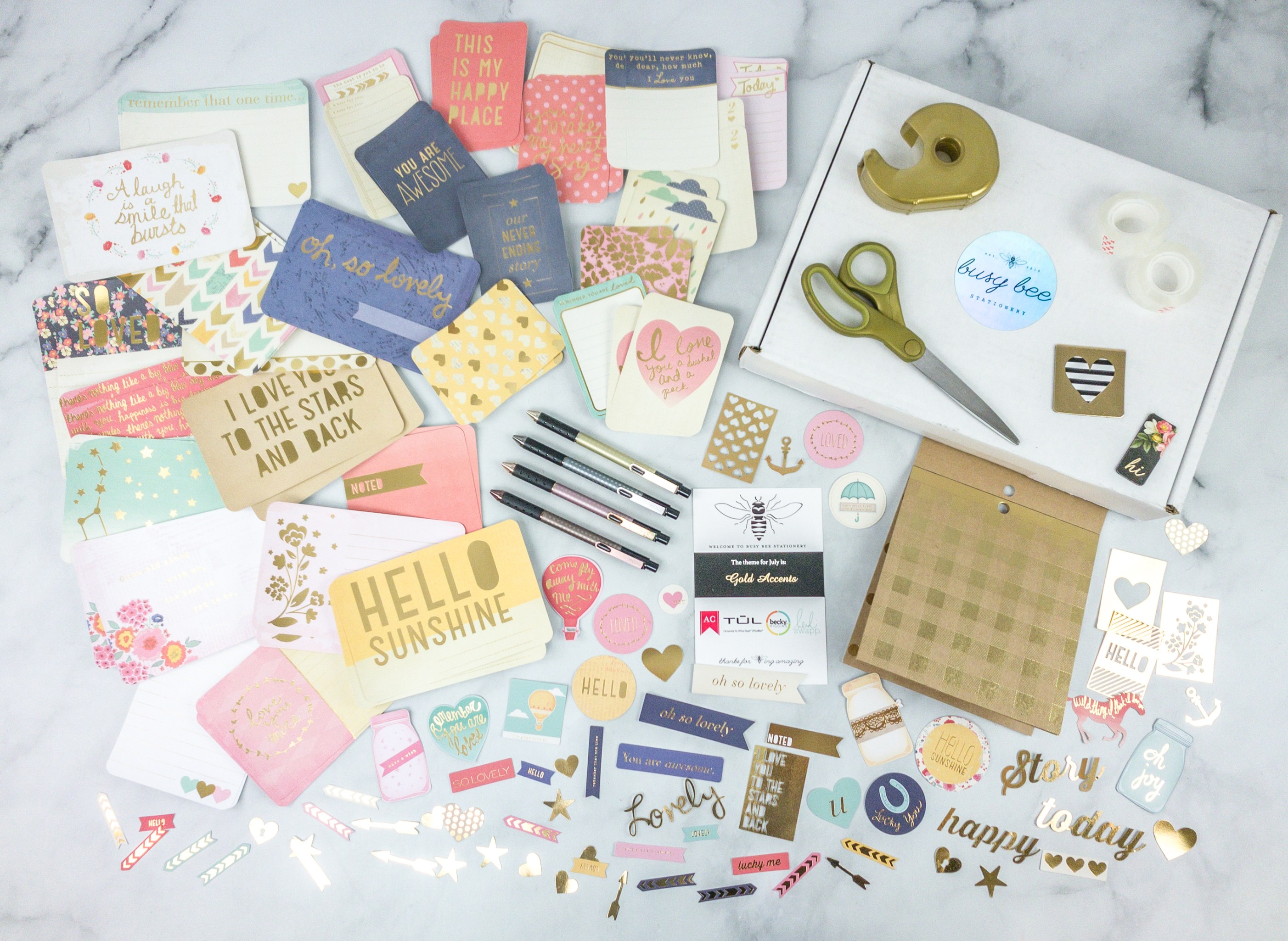 Busy Bee Stationery July 2020 Subscription Box Review - Hello Subscription