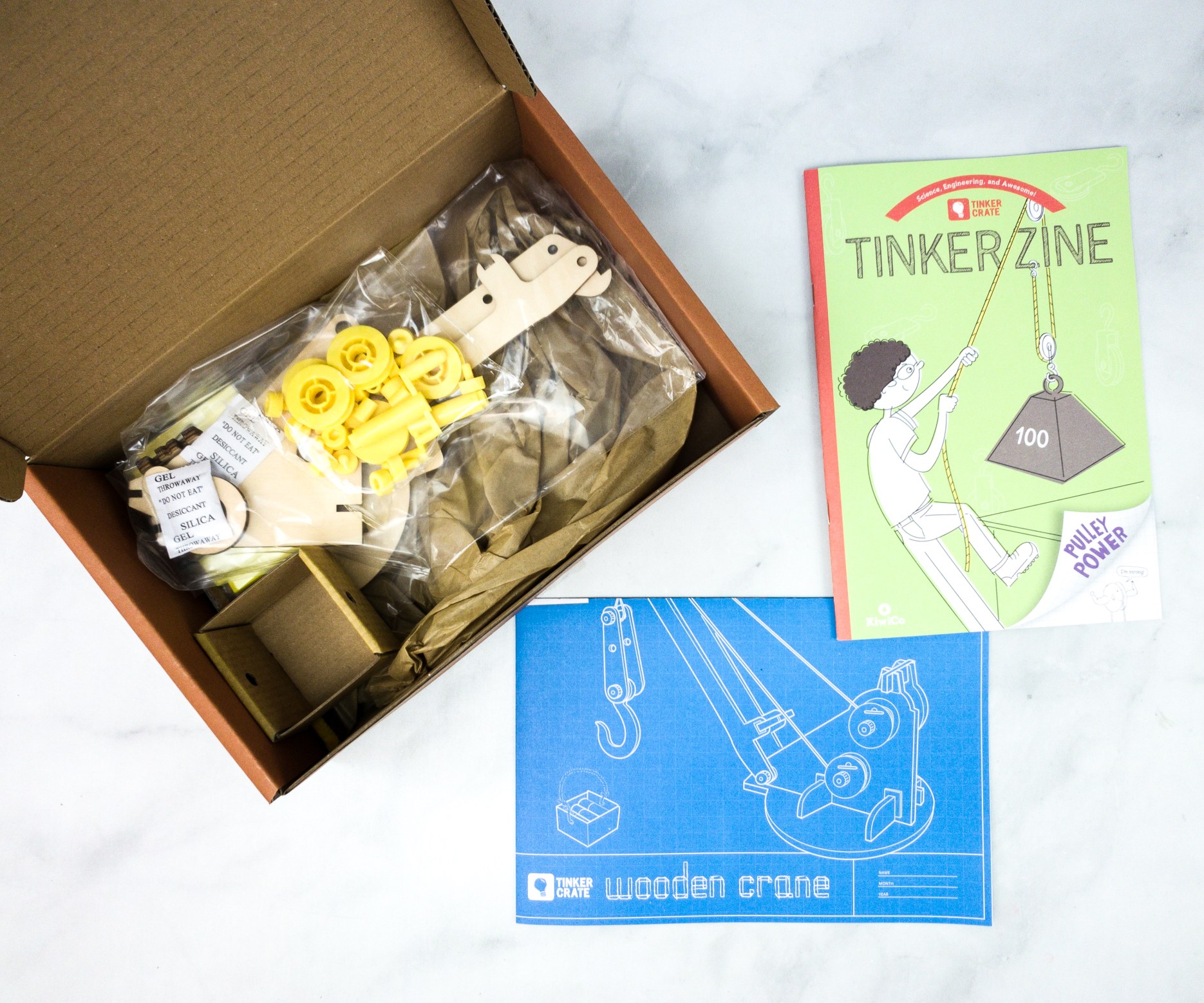 KiwiCo Tinker Crate Review & Coupon - WOODEN CRANE - Hello Subscription