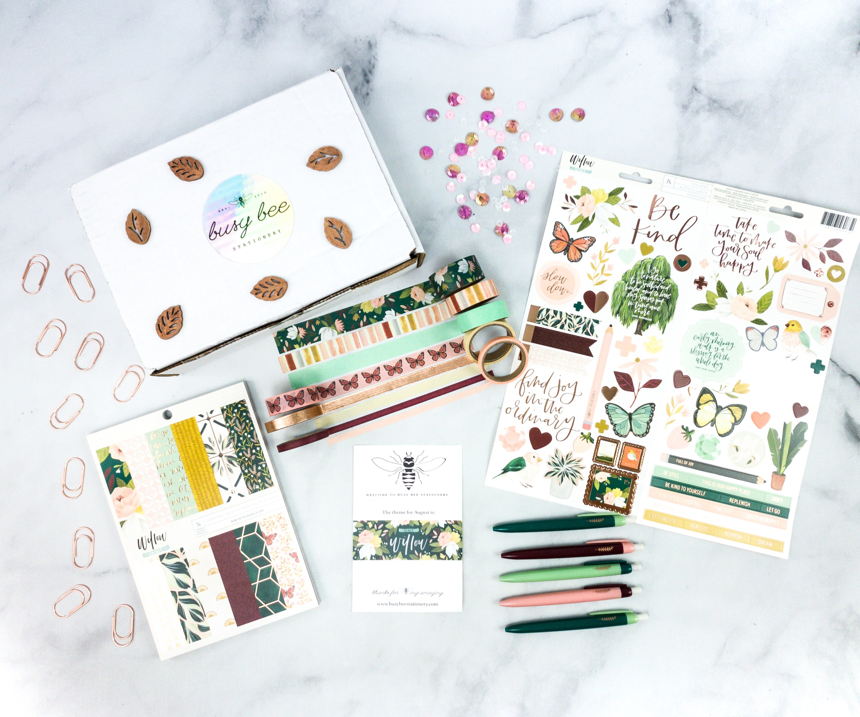 Busy Bee Stationery August 2020 Subscription Box Review - Hello ...