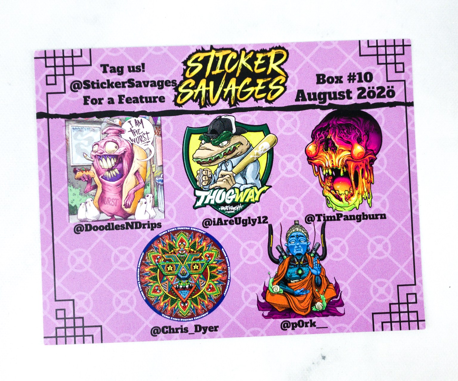 Sticker Savages August 2020 Subscription Box Review + Coupon - Hello ...