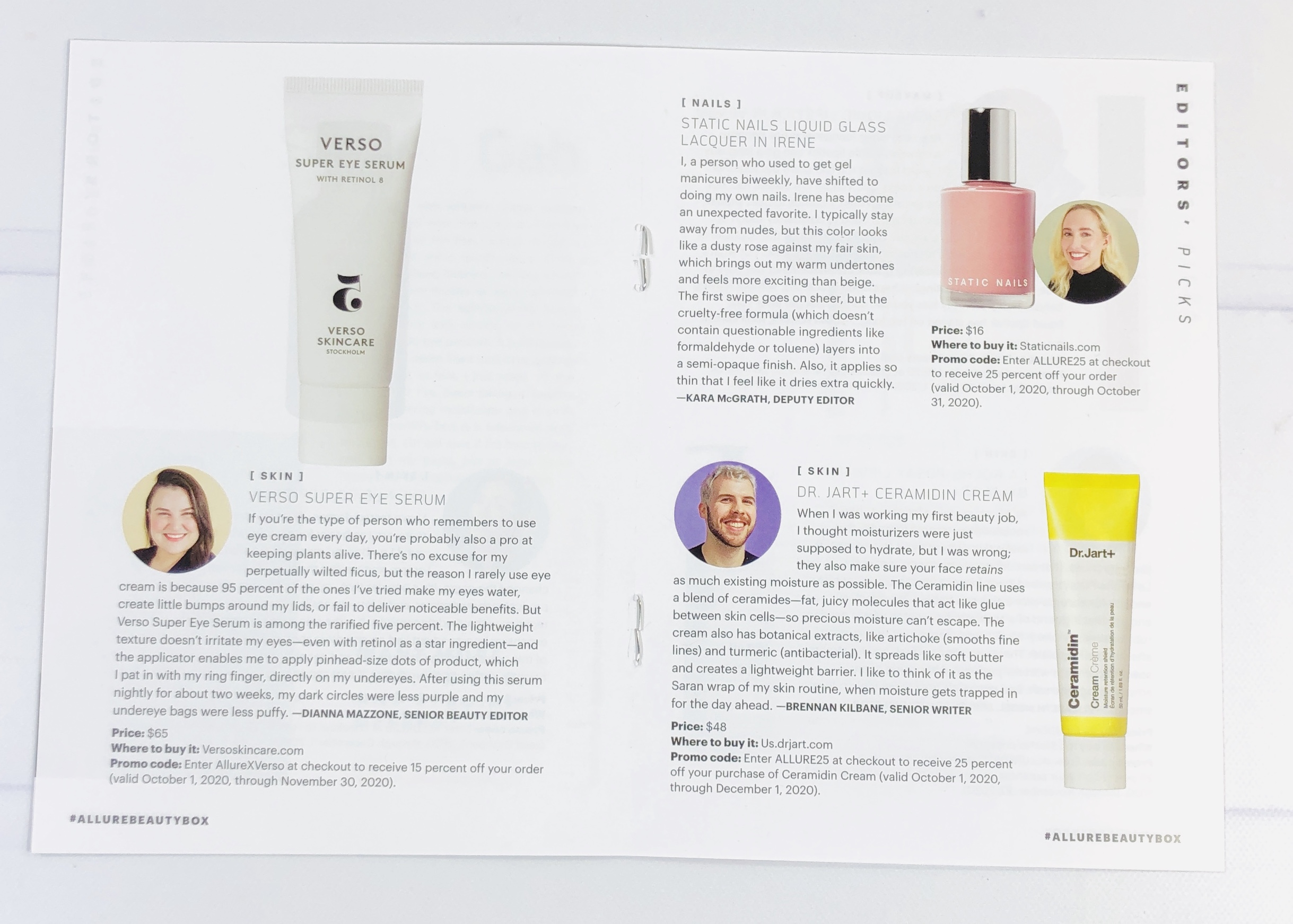 Allure Beauty Box October 2020 Review Coupon Hello Subscription
