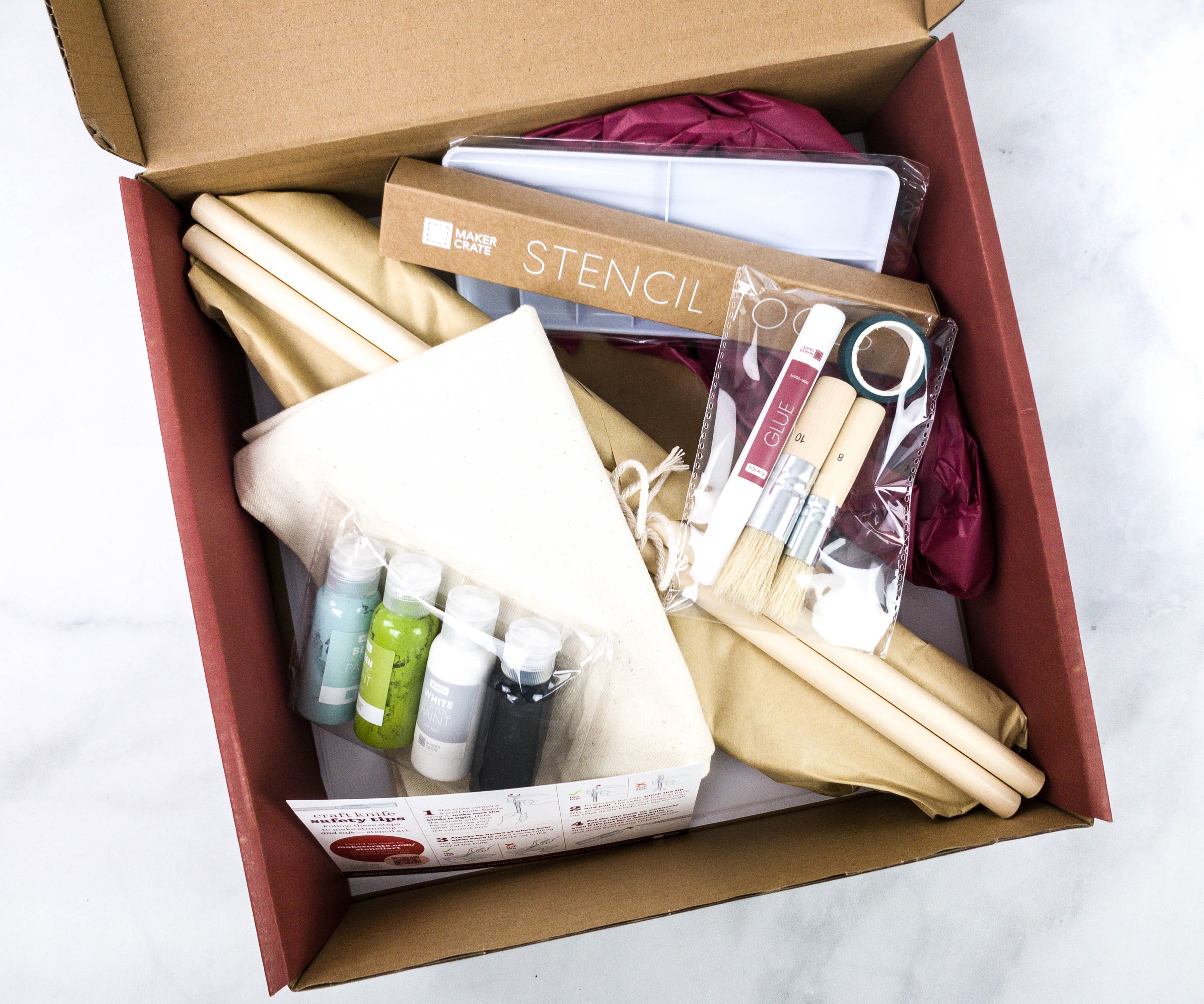 Maker Crate Review + Coupon - STENCILED BOOK HOLDER - Hello Subscription