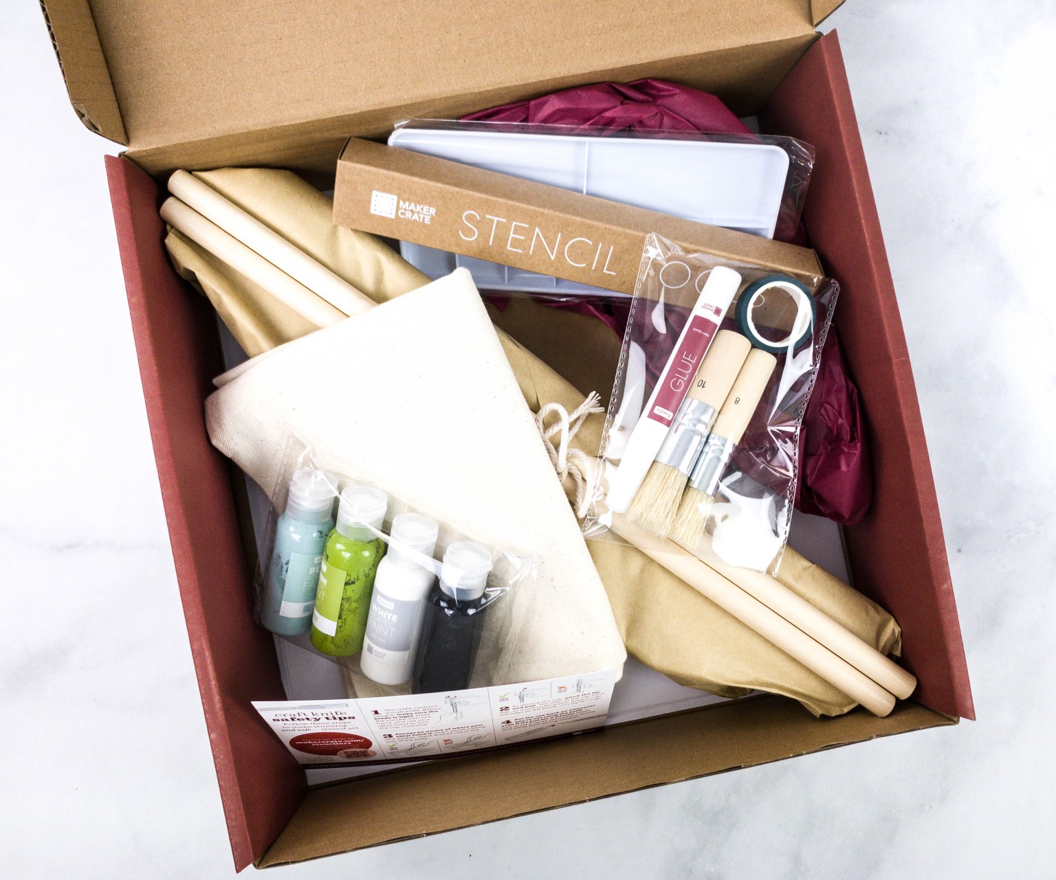 Maker Crate Review + Coupon - STENCILED BOOK HOLDER - Hello Subscription