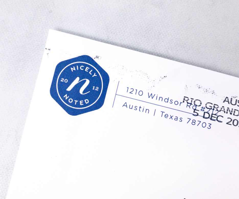 Nicely Noted December 2020 Review + Coupon - Hello Subscription