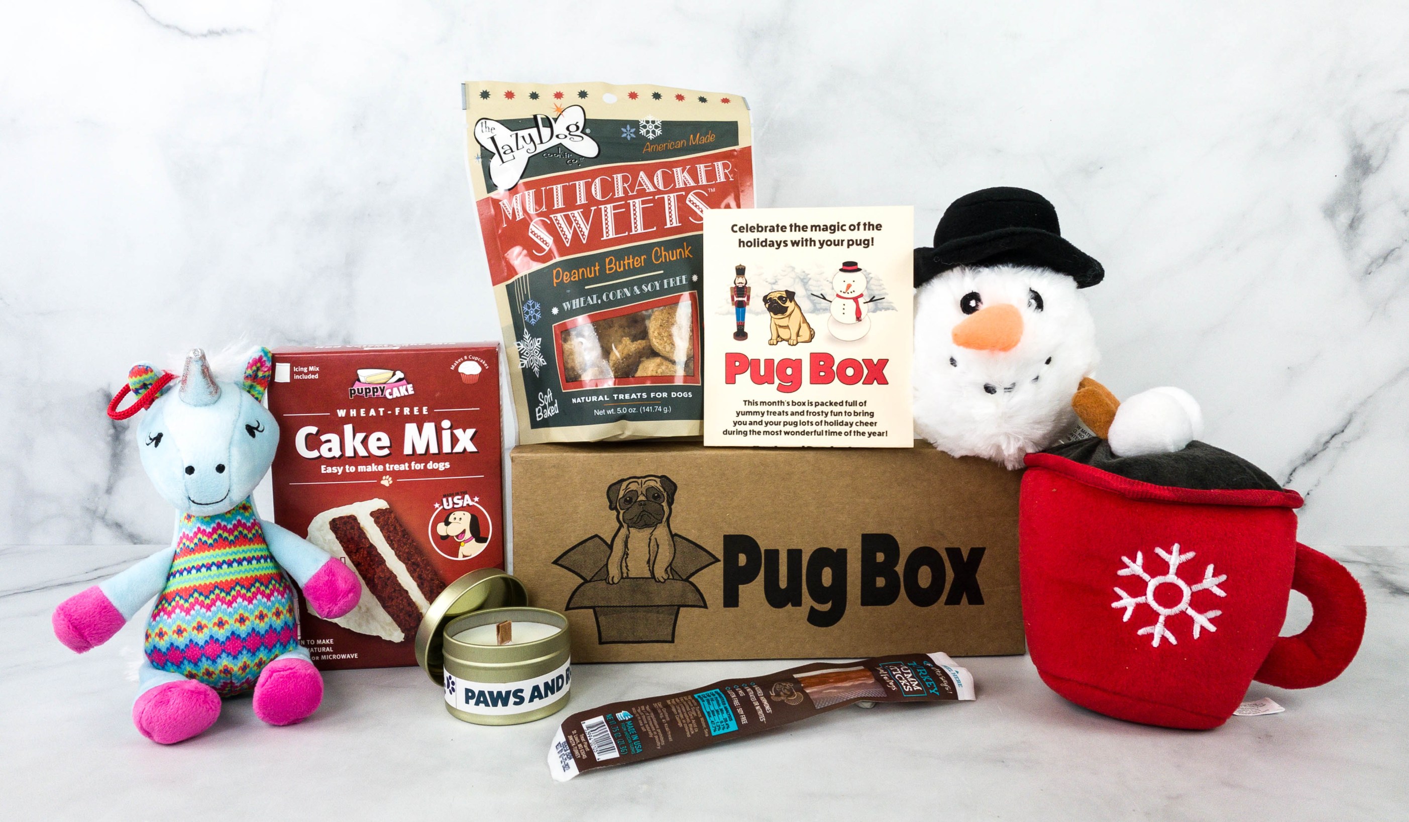 Pug Box December 2020 Subscription Box Review + Coupon - Hello Subscription