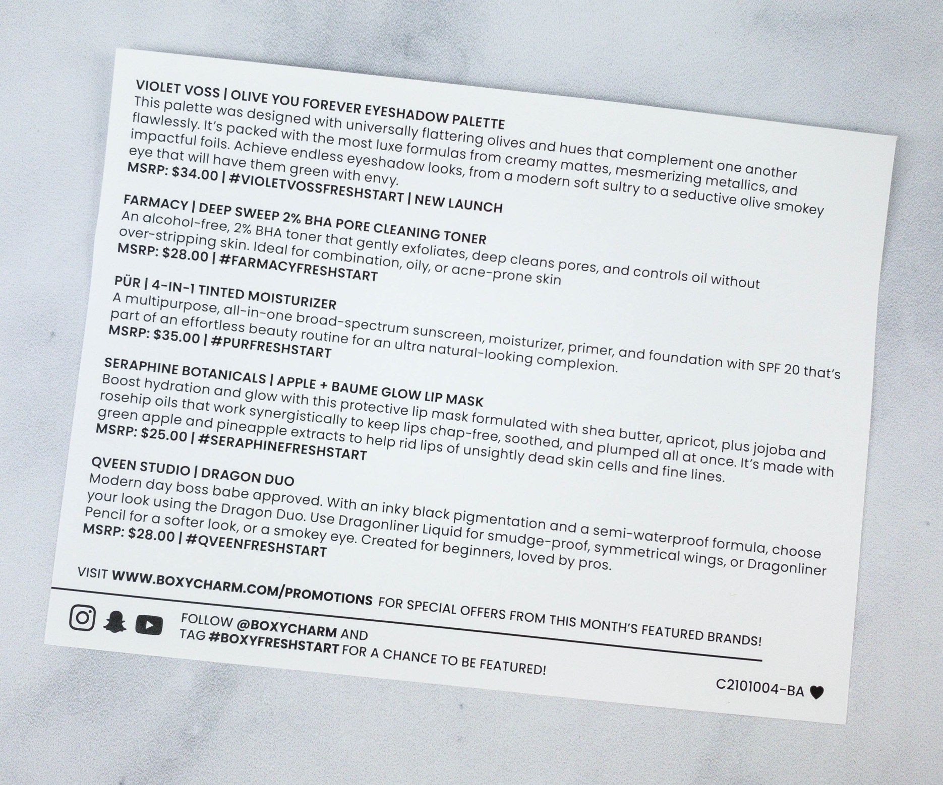 BOXYCHARM January 2021 Review - Hello Subscription