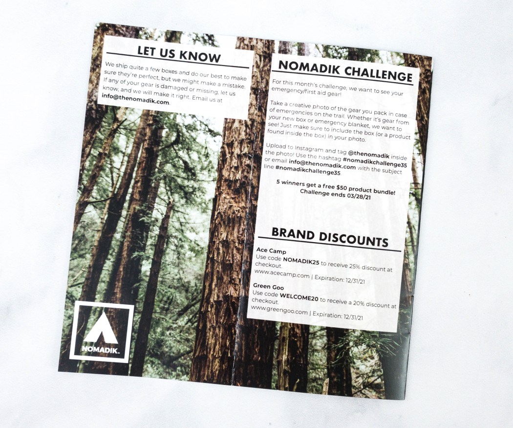 Nomadik March 2021 Subscription Box Review + Coupon - SCOUTING - Hello ...