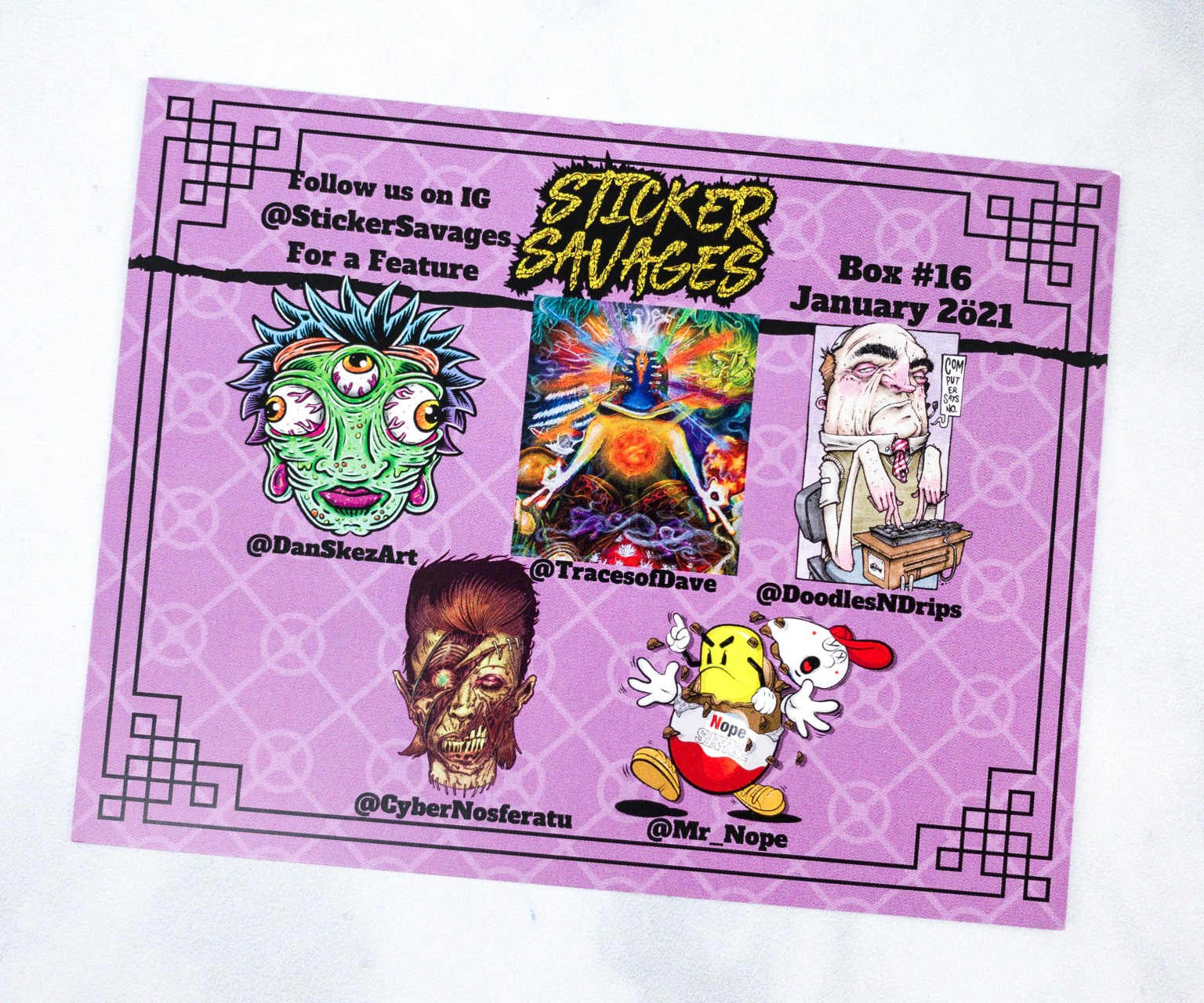 Sticker Savages January 2021 Subscription Box Review + Coupon - Hello ...