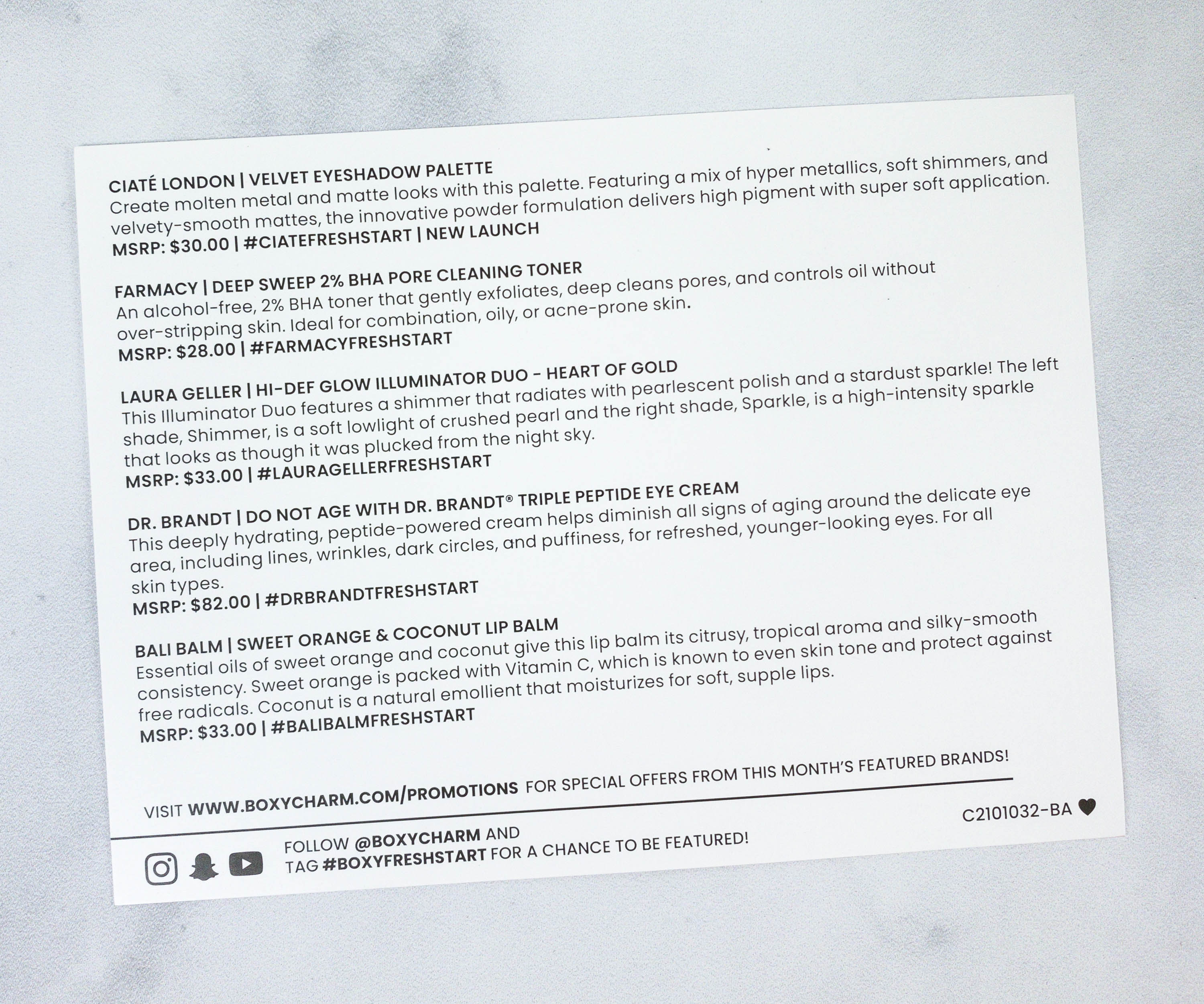 BOXYCHARM January 2021 Review + Coupon - Variation 2 - Hello Subscription