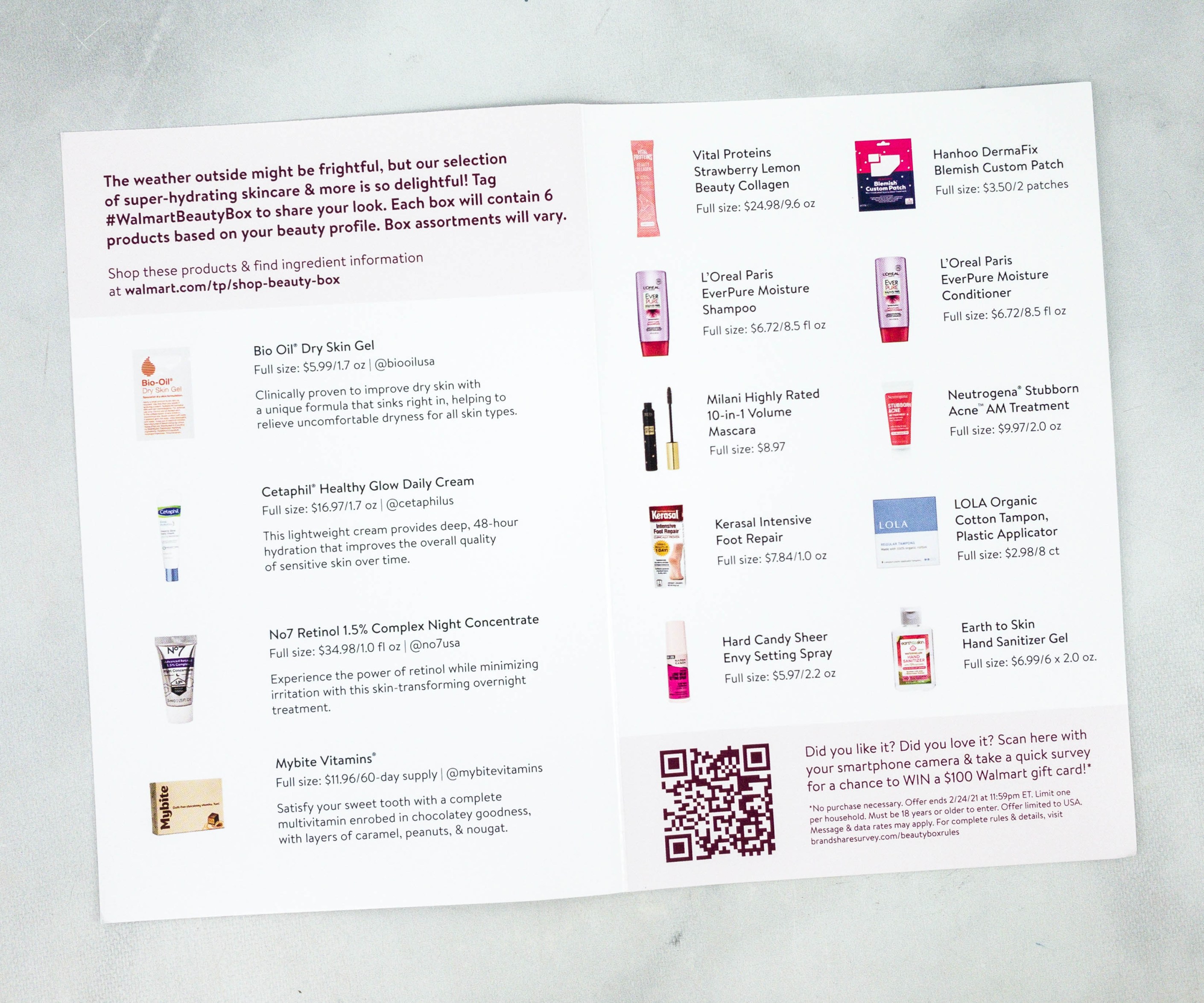 Walmart Beauty Box Review - Winter 2020 CLASSIC Box - Hello Subscription