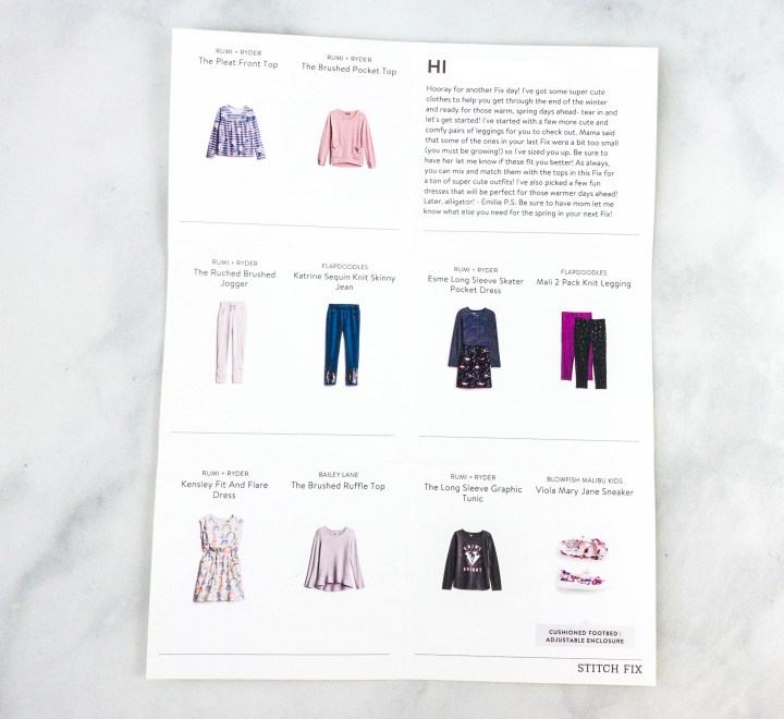 Stitch Fix Kids March 2021 Little Girls Review - Hello Subscription