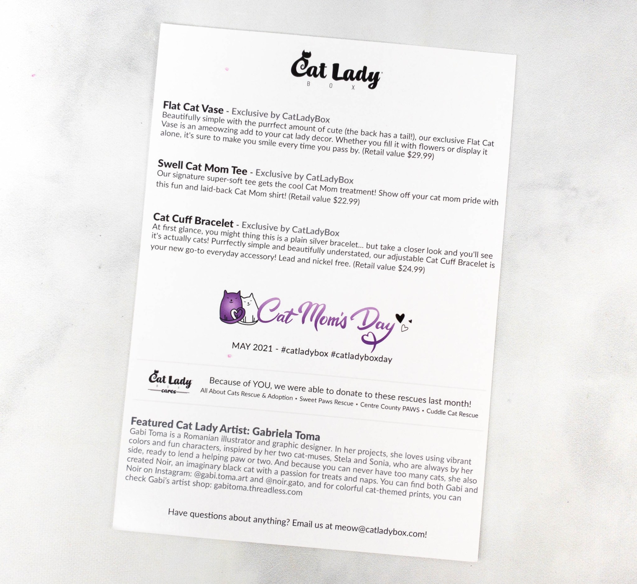 Cat Lady Box May 2021 Subscription Box Review - CAT MOM’S DAY BOX ...