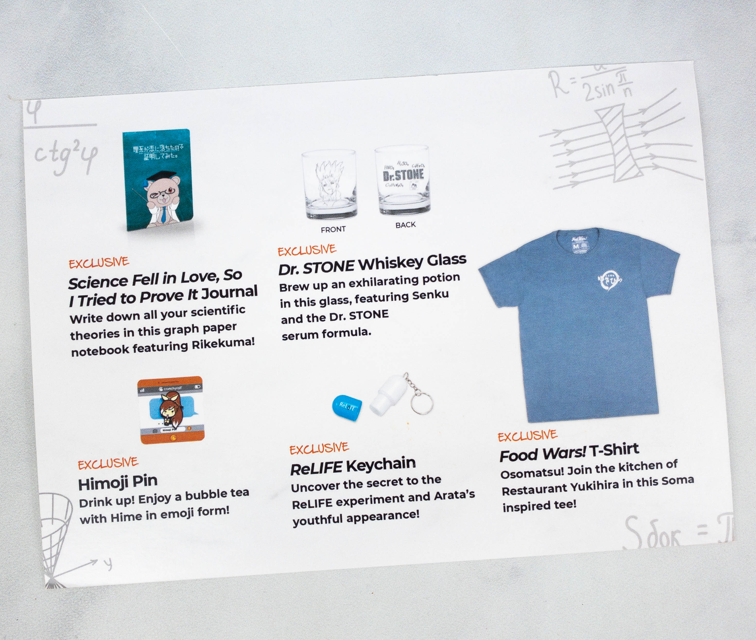 Crunchyroll Crate "SCIENCE" May 2021 Subscription Box Review - Hello ...