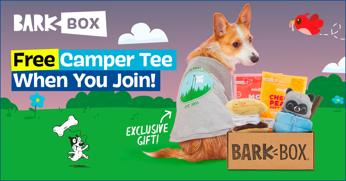 BarkBox Deal: FREE Camper Tee Wearable With Your First Box! - Hello ...