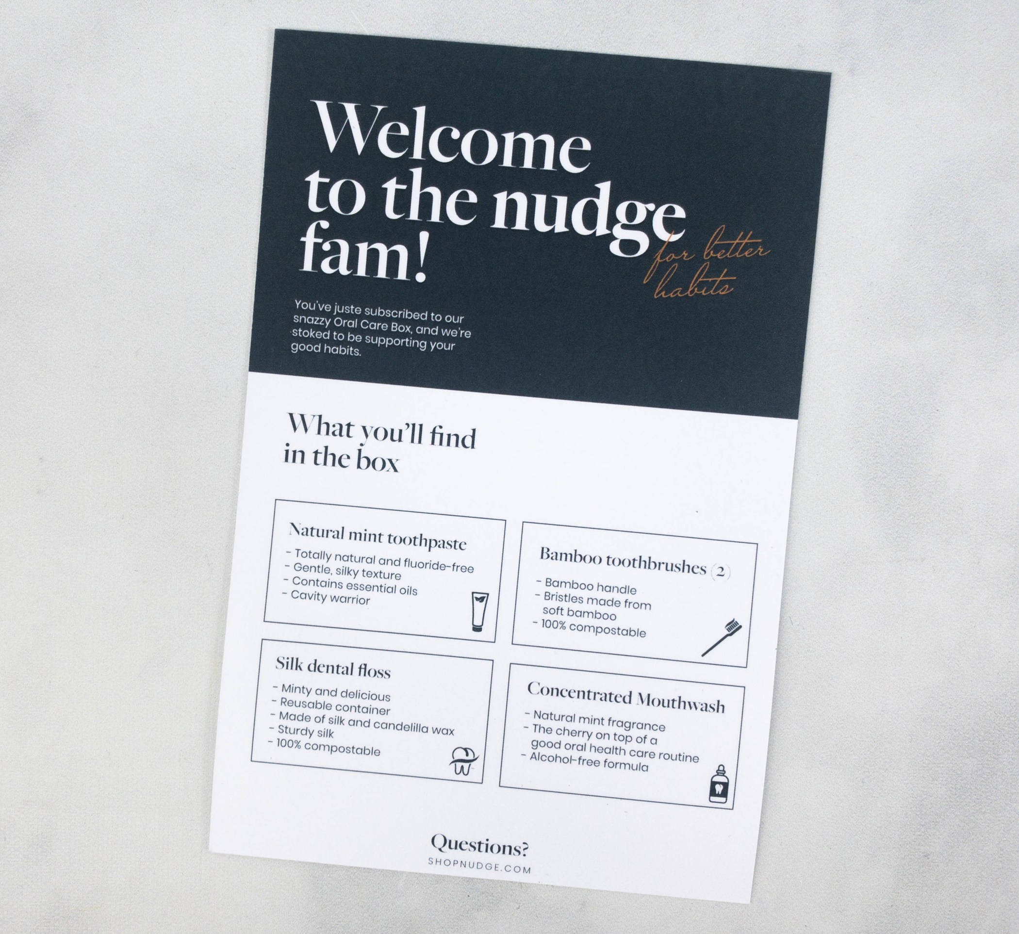 Nudge Oral Care Box Review + Coupon - Hello Subscription