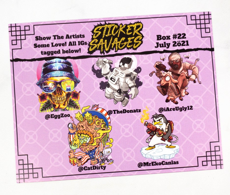 Sticker Savages July 2021 Subscription Box Review + Coupon - Hello ...