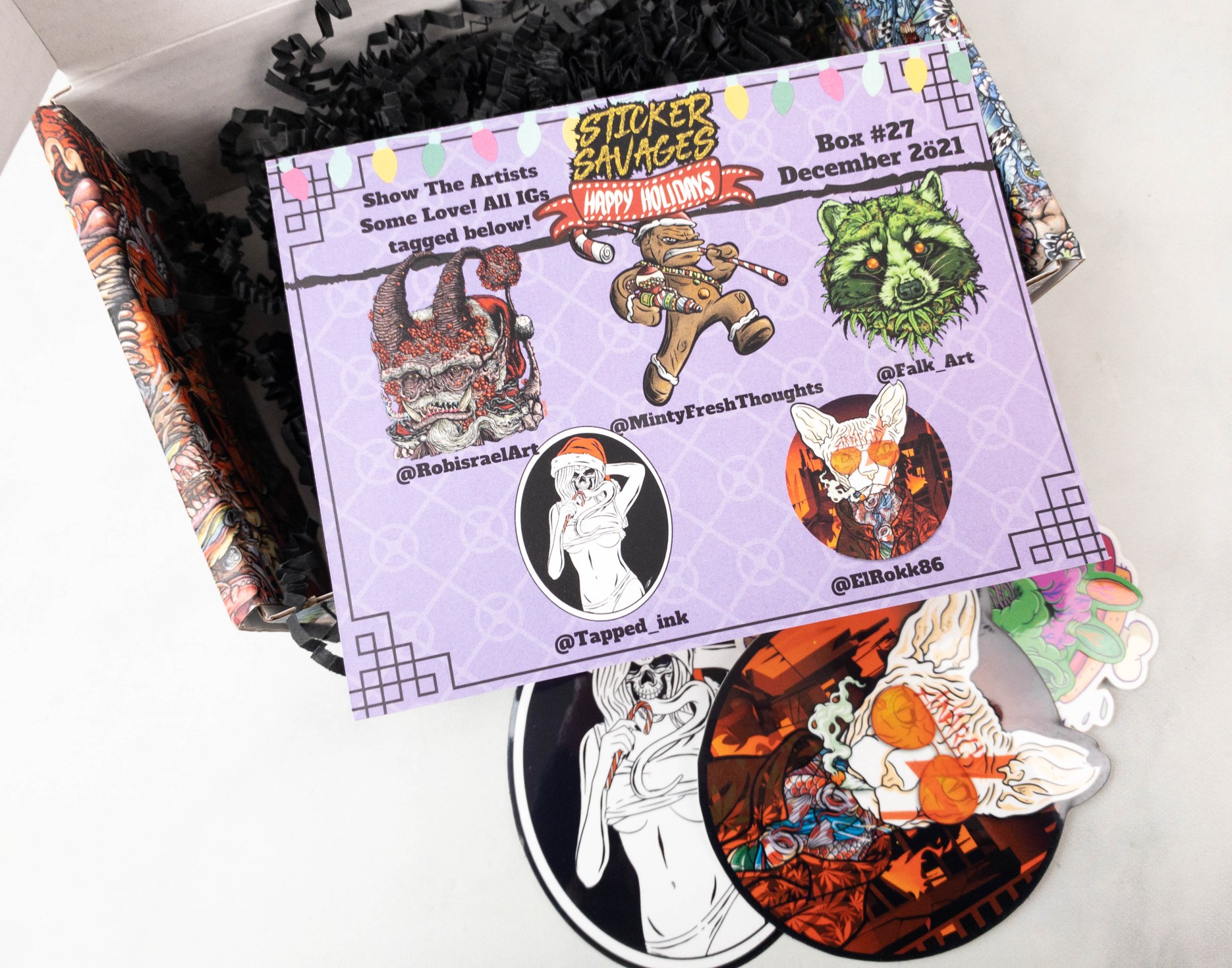 Sticker Savages December 2021: A Very Savage Christmas - Hello Subscription