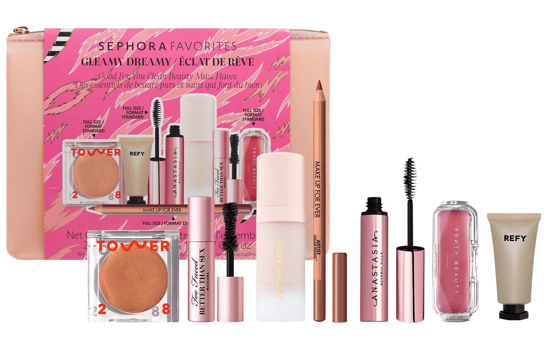 Sephora Favorites Gleamy Dreamy All Over Face Makeup Set 7 Essentials