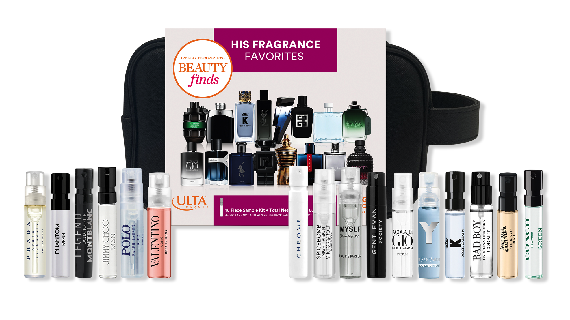 ULTA His Fragrance Favorites Sampler Kit: 16 Timeless Scents For The ...