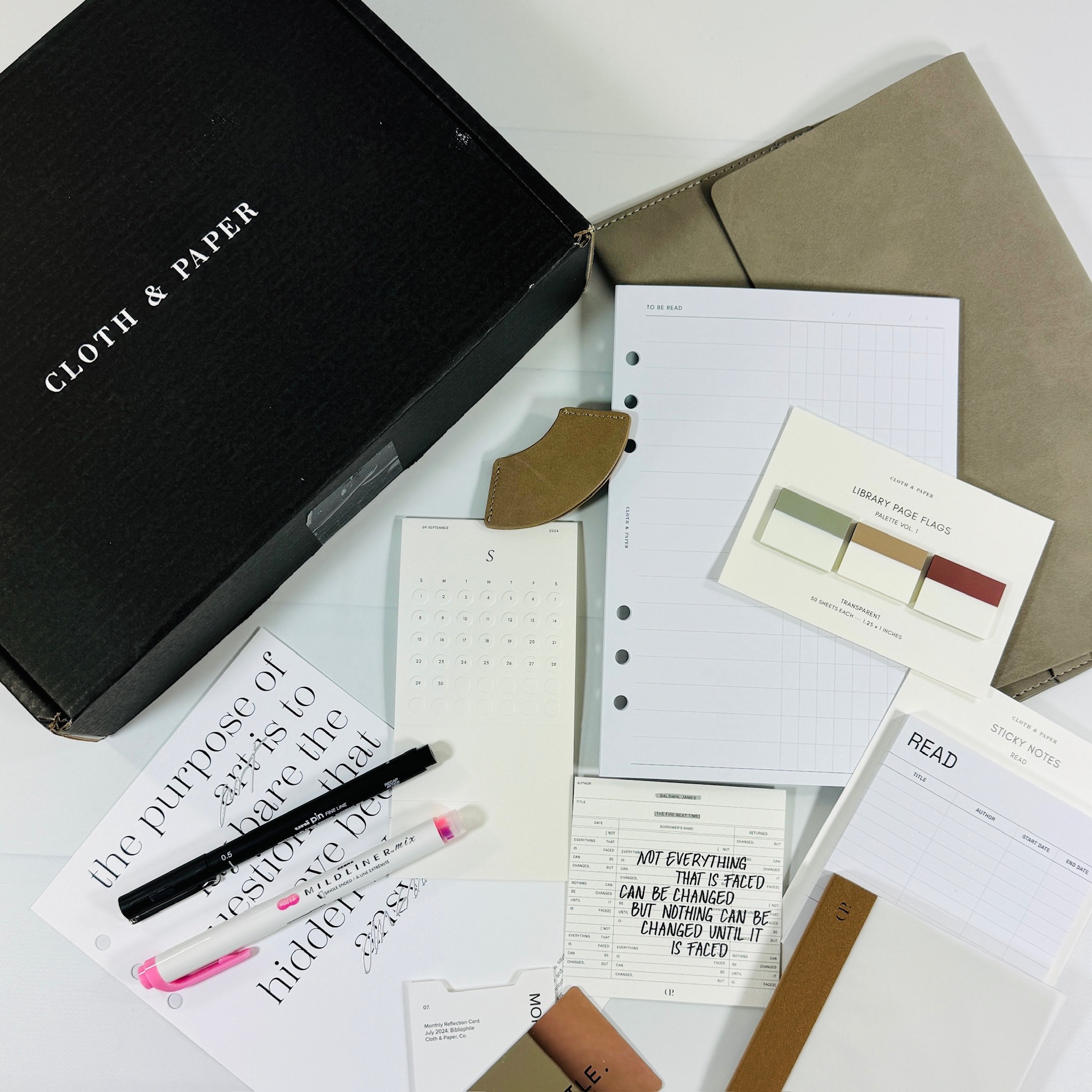 CLOTH & PAPER Intention Box July 2024 Review: Bibliophile Box 3.0 ...